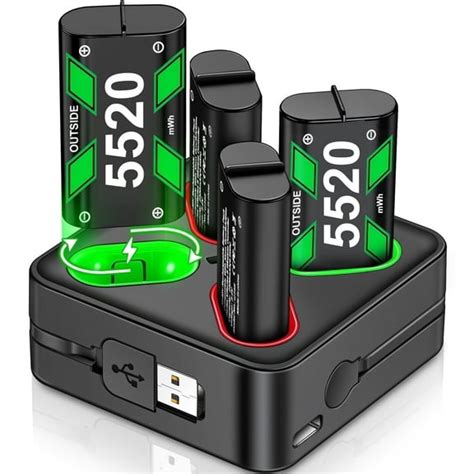 Xbox Rechargeable Battery With 4 X 1500mah Xbox One Controller Battery