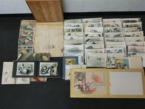 【傷や汚れあり】305 希少 昭和レトロ 白黒写真 古写真 艶写真 ポルノ写真 春画 本 浮世絵 枕絵 酒器 カラー絵 モノクロ 妖怪