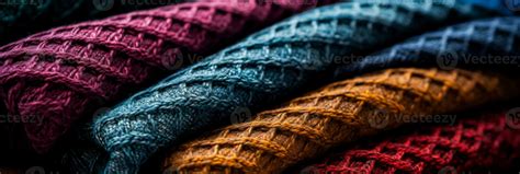 Close Up Imagery Capturing The Rich Textures Of Woven Woolen Fabrics