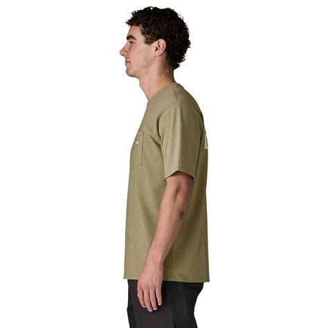 Patagonia Mens Boardshort Logo Pocket Responsibili Tee® Blue Sage