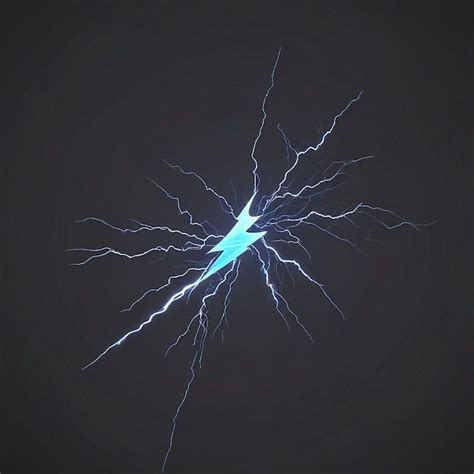a lightning bolt is visible above a field premium ai generated image