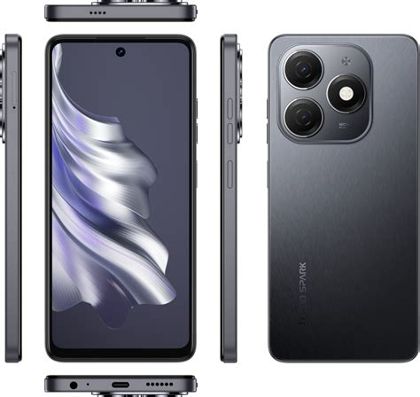 TECNO KJ5n SPARK 20, 256GB, 8GB, 4G, BLACK+ FREE CASE - eXtra Saudi