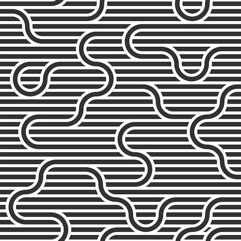 Premium Vector Linear Seamless Background With Twisted Lines Vector Abstract Geometric