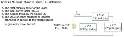 Solved Given An AC Circuit Shown In Figure P Determine Chegg Com