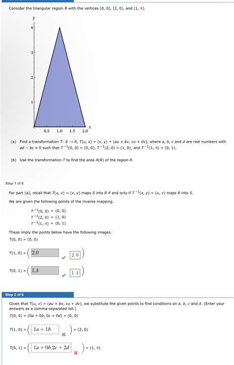Solved Consider The Triangular Region R With The Vertices Chegg