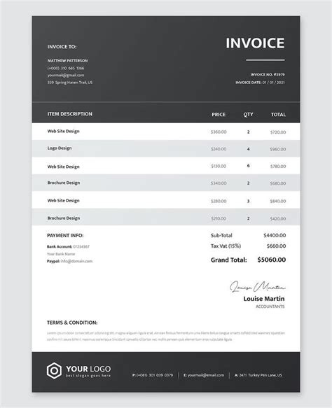 Clean Invoice Excel Template Excel Templates Templates Invoice Template