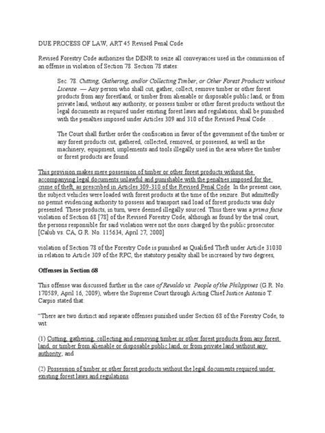 Revised Forestry Code Pdf Crimes Crime And Violence