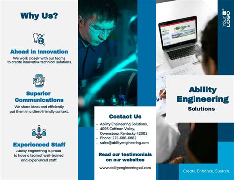 Engineering Consultancy Firm Trifold Brochure Template Visme Brochure