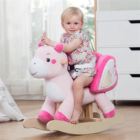 Labebe Cheval à Bascule Enfant 1 3 Ans Animal en Peluche