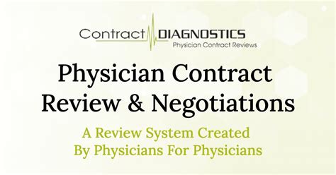 Physician Contract Reviews And Contract Negotiation