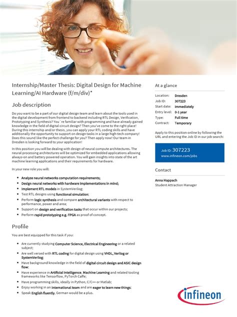 Internshipmaster Thesis Digital Design For Machine Learningai Hardware Fmdiv Job