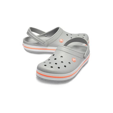 Sandália Crocs Crocband™ Clog Light Greybright Coral