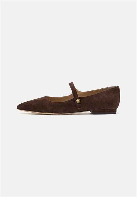 Lauren Ralph Lauren Londyn Flats Mary Jane Riemchenballerina Chestnut Brown Dunkelbraun