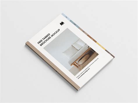 Free Tabbed A4 Brochure Book Mockups 5 Psd Set Psfiles