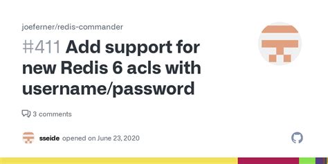 Add Support For New Redis 6 Acls With Usernamepassword · Issue 411