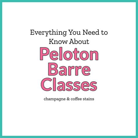 Everything You Need To Know About Peloton Barre Classes