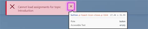 Toast Close Button Missing Aria Label · Issue 2825 · Primefaces
