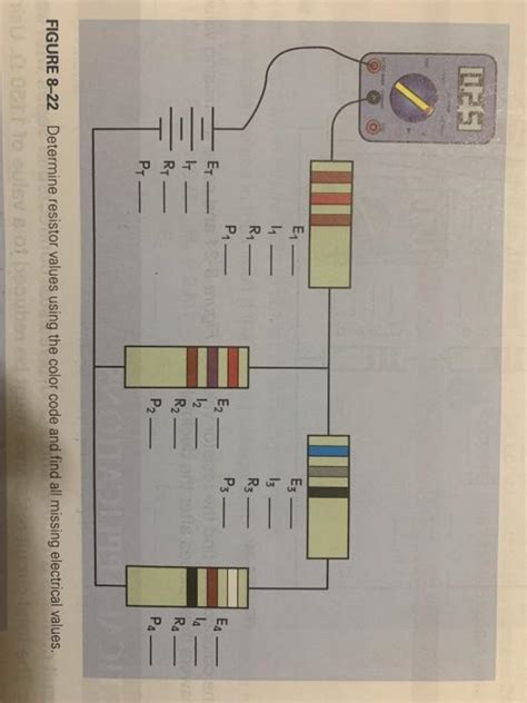 solved 6 use the color code to find the resistor values in