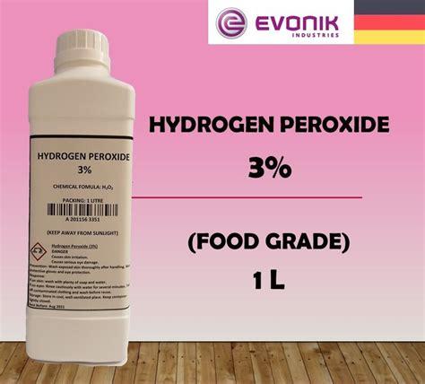 Hydrogen Peroxide 3 Food Grade 1l Lazada