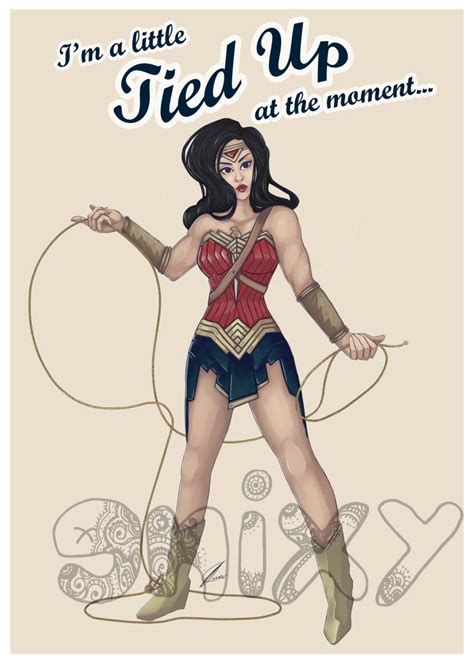 Im A Little Tied Up At The Moment Wonder Woman Pinup Etsy Norway