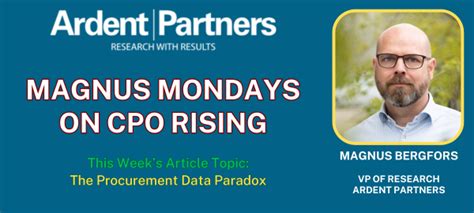 Magnus Mondays — The Procurement Data Paradox Cpo Rising The Site For Chief Procurement