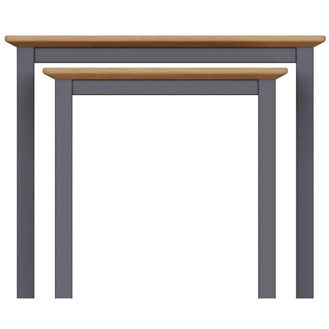 Nest Of Solid Oak Tables Ready Assembled