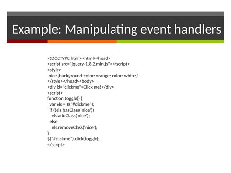 Jquery Introductionbasic Concept Welcome Jquery Ppt