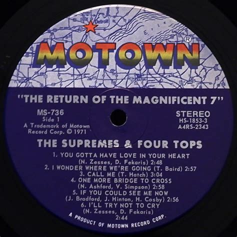 The Supremes And The Four Tops The Return Of The Magnificent Seven