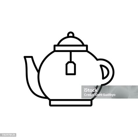 차 주전자 아이콘 벡터 디자인 템플릿 간단하고 현대적인 검은색에 대한 스톡 벡터 아트 및 기타 이미지 검은색 단일 이미지 디자인 Istock
