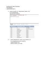 Lab Exercise 6 Docx NURHAYATI BINTI ADNAN 2019685516 LAB EXERCISE 6 1 Select Location Id
