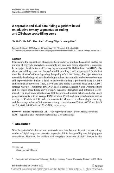 A Separable And Dual Data Hiding Algorithm Based On Adaptive Ternary