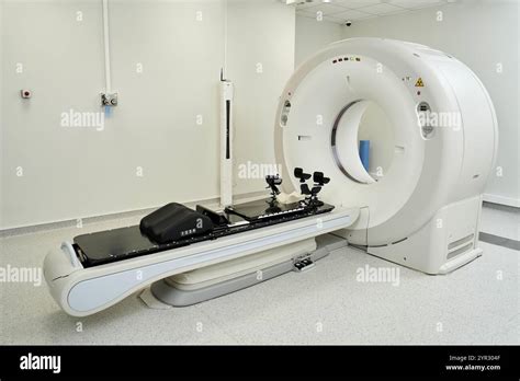 Cutting Edge Mri Machine Stands Ready In A Pristine Hospital