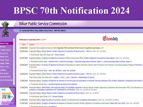 BPSC 70th Notification 2024 Out 1957 Vacancies Offered Check Eligibility Details Here