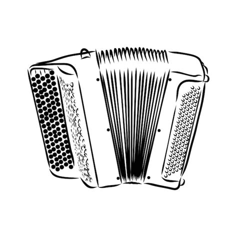 Premium Vector Accordion Musical Instrument Sketch Illustration Hand Drawn Vector