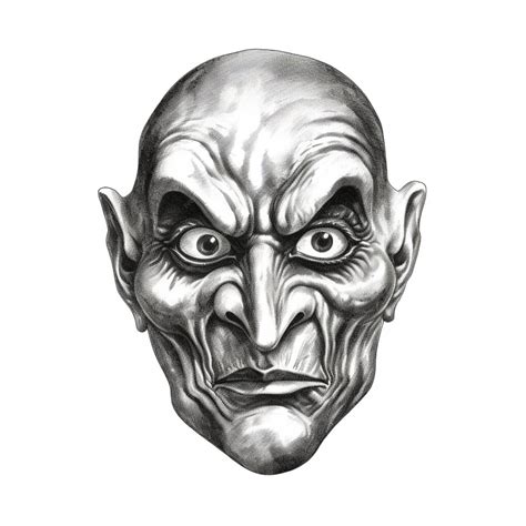 Premium Photo A Drawing Of A Man With A Creepy Face And A Weird Look