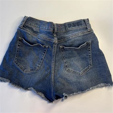 Victorias Secret Pink Denim Shorts Victoriassecret Depop