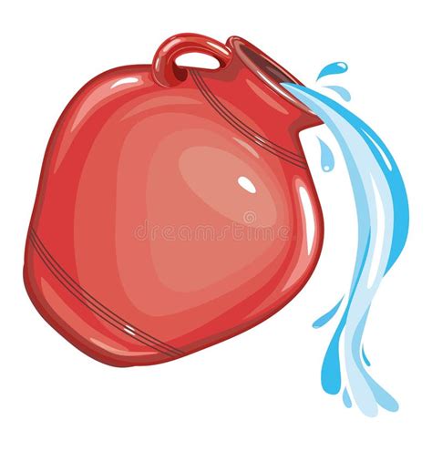 Pitcher Of Water Pouring Watervector Stock Vector Illustration Of