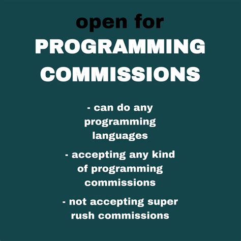 Programming Commission Programmer Developer Coding Program