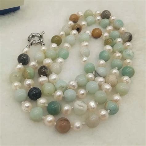 Ljhmy String White Freshwater Pearl Natural Ite Necklace Long 30 Inches