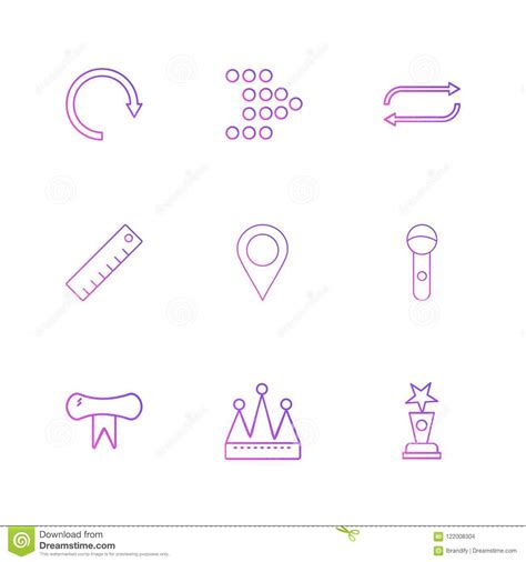 Navigation Scale Reset Arrows Directions Avatar Down Stock Vector Illustration Of