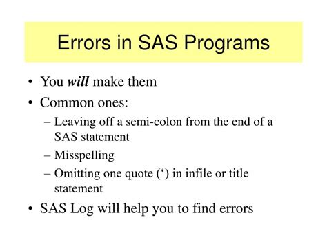 Ppt Sas Programming Introduction Powerpoint Presentation Free Download Id 316669