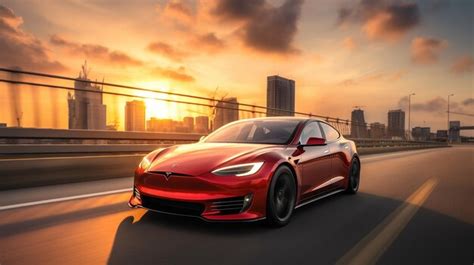 Premium AI Image Photo A White Sport Car Driving In The Highway