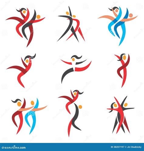 Modern Dancing Icons Stock Vector Illustration Of Ballet 38207197