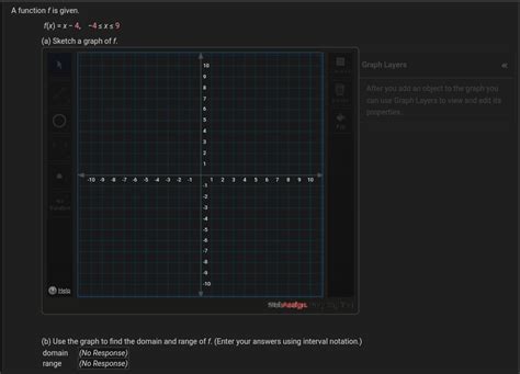 solved a function f is given f x x 4 4 ≤ x ≤ 9 a sketch a graph