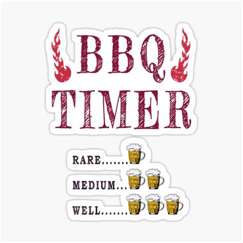 Bbq Timer Sticker For Sale By Ahmadmseddi Redbubble