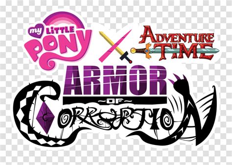 Mlp X Adventure Time Armor Of Corruption Logo Label Alphabet Crowd