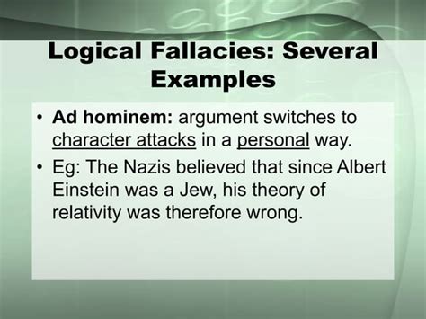 Logical Fallacies Ppt Pptx Education
