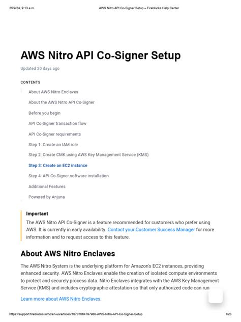 Aws Nitro Api Co Signer Setup Fireblocks Help Center Pdf Public