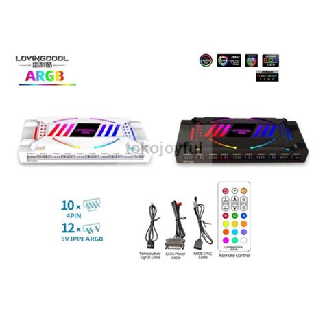 Jual Coolmoon Rgb Fan Controller Remote 4pin Pwm 3pin 5v Argb Jumbo Putih Kota Semarang