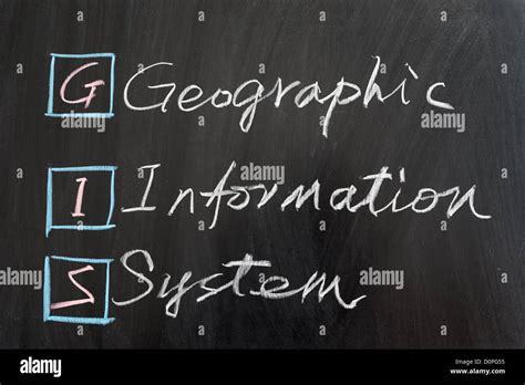 Gis Geographisches Informationssystem An Die Tafel Geschrieben